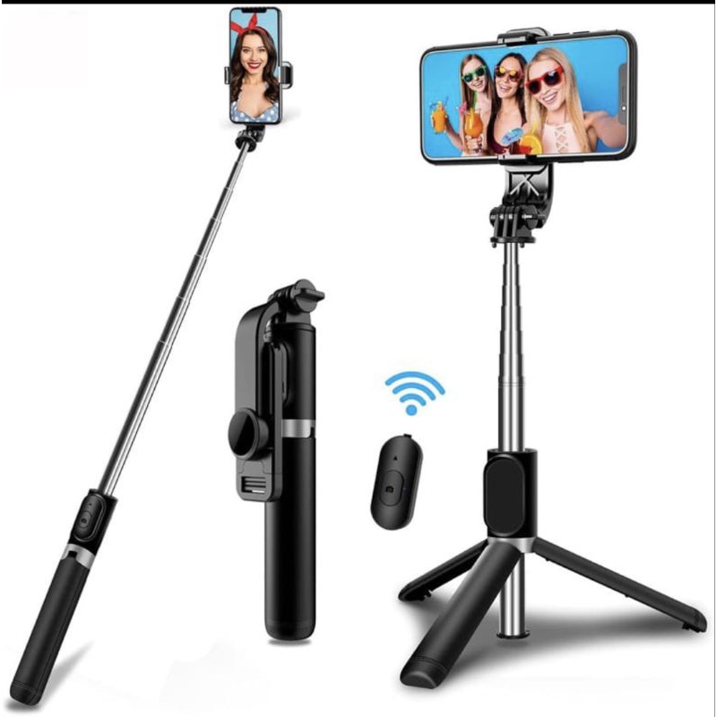Hp TRIPOD TONGSIS 3in1 Remote Bluetooth Selfie Stick R1 มัลติฟังก์ชั่น ...