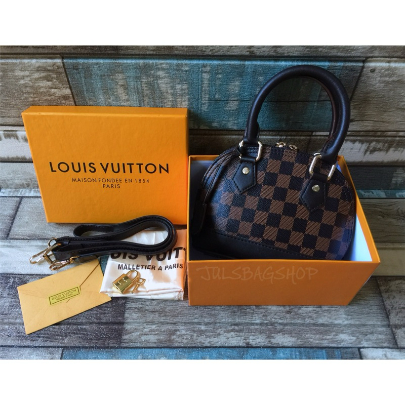 Alma MINI DAMIER ฟรีกล่องฟรีถุงกระดาษที่สมบูรณ์นําเข้าเต็ม EMBOSS TOP ...