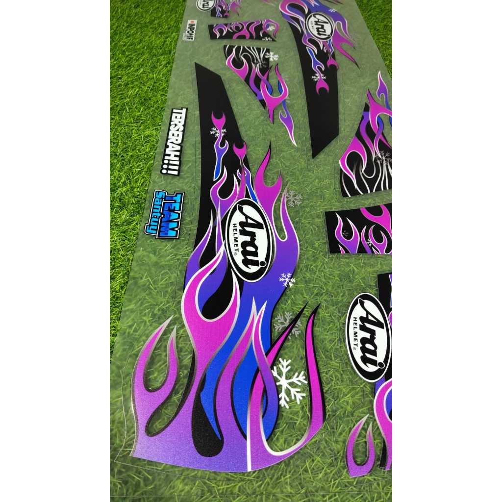 Scoopy 2017-2023 Striping Lis Polet Api Arai Frozen Clear วัสดุสติกเกอร ...