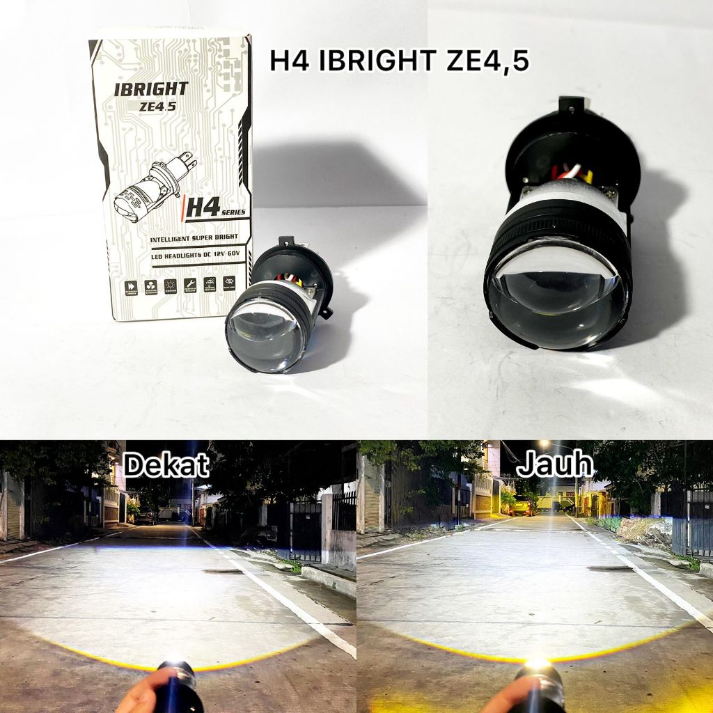 IBRIGHT Original H4 ZE4,5 ไฟหน้า LED พร้อมพัดลมระบายความร้อน | Shopee ...