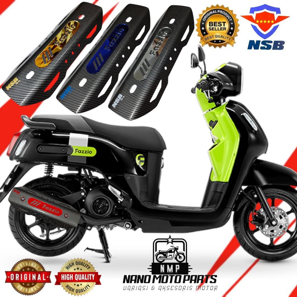 Fazzio Exhaust Cover Fazzio Carbon NSB RACING Exhaust Protector อะคร ...