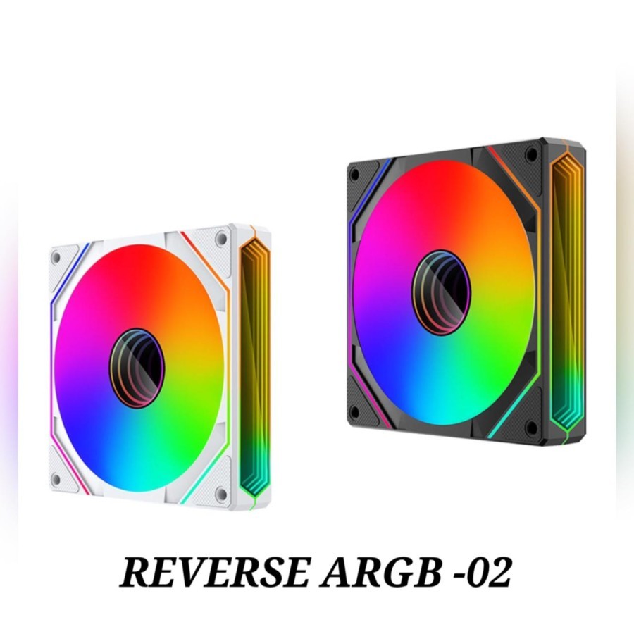 พัดลม ARGB VenomRX Tetragon 02 REVERSE ARGB SYNC 12CM | Shopee Thailand