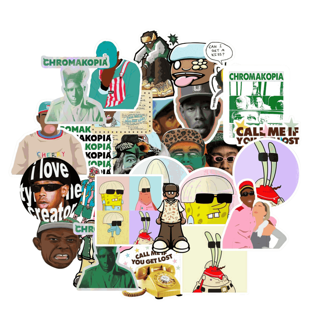 Tyler The Creator Sticker Packs 30+ ชิ้น วัสดุไวนิลกันน้ํา | สติ๊กเกอร์ ...