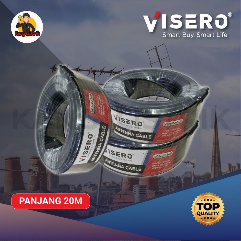 Visero 20M สายเสาอากาศทีวี / สาย Visero TV 20 เมตร VCA-20-5CF | Shopee ...