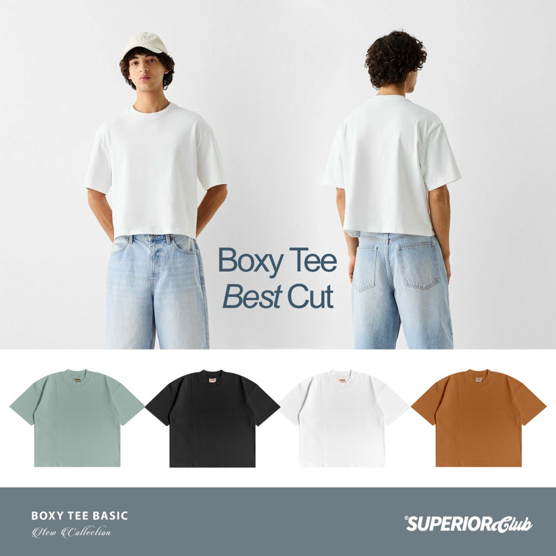 คลับที่เหนือกว่า | เสื้อยืด Boxy Basic | Best Cut Plain Boxy | Shopee ...
