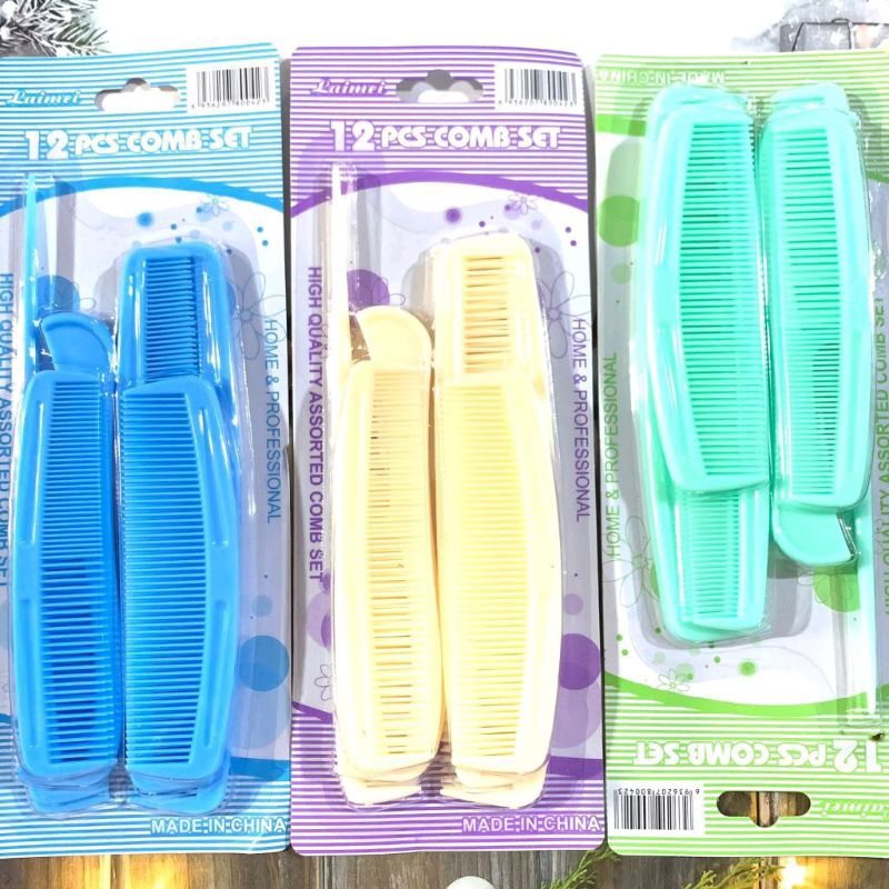 HAIR COMB PACKAGE SET CONTAINS 12 ชิ้น (1 ชุด CONTAINS 6 ชิ้น) HAIR ...