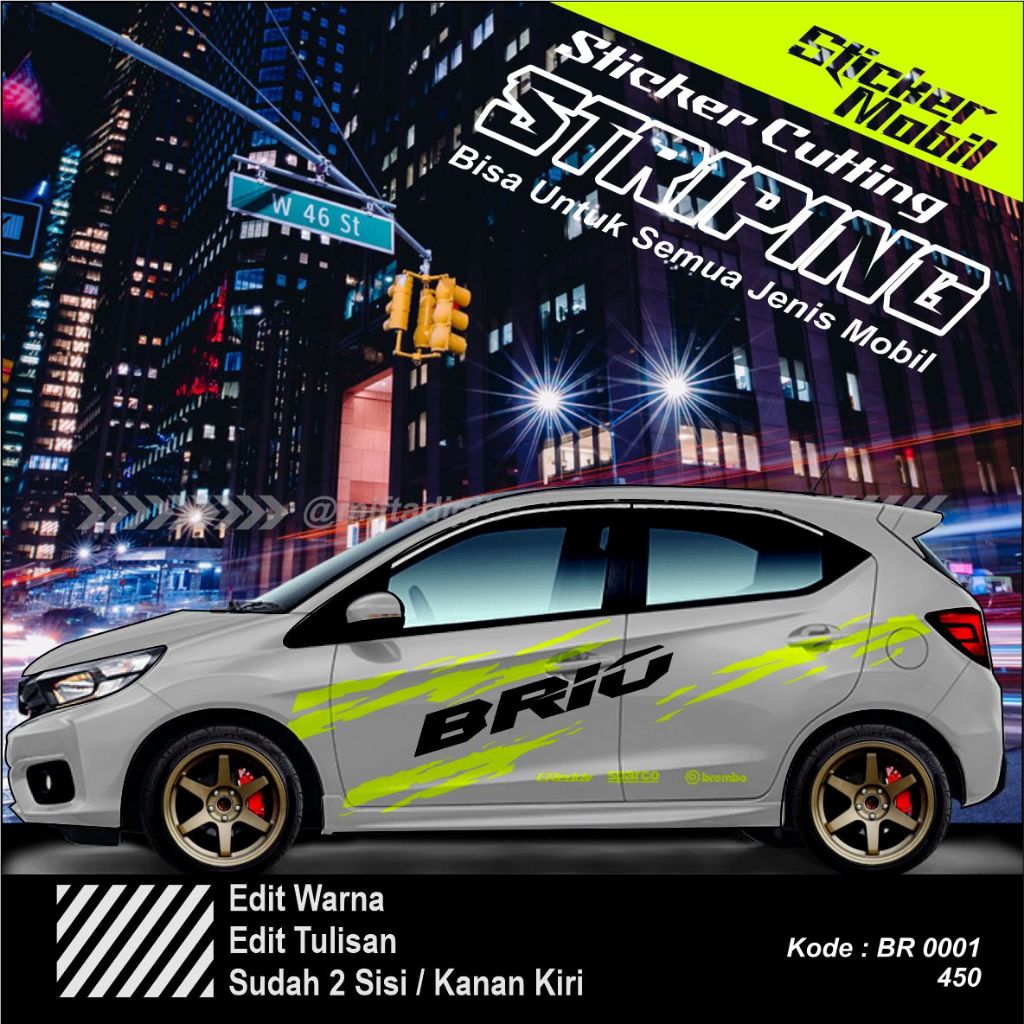 Car Striping Jazz Cutting Sticker - Agya - Brio - Raize - Yaris ...