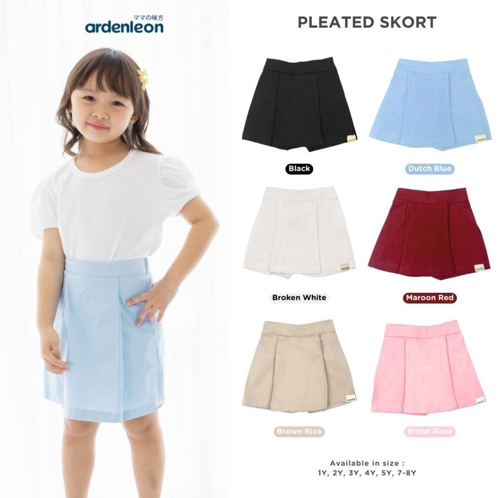 Ardenleon กางเกงกระโปรงเด็กหญิง สกอร์พลีท | Shopee Thailand