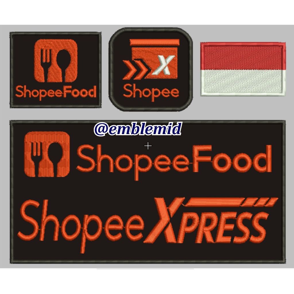EmblemId - Shopee Xpress X Food & Quality Emblem / Patch | Shopee Thailand
