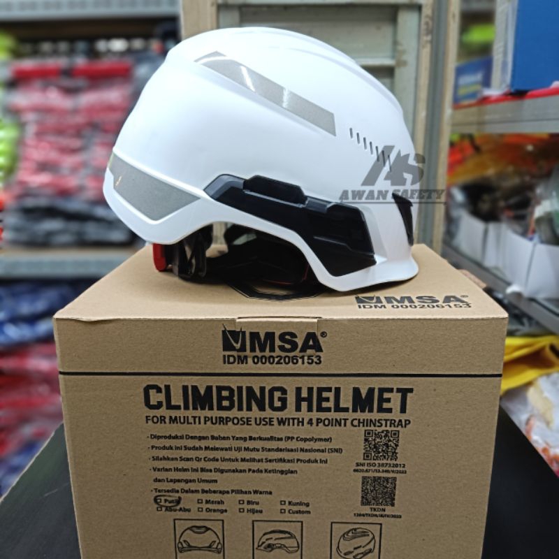 CLIMING HELM MSA H1 SAFETY HELMET SNI PLN PANJAT TEBING OUTDOOR RESCUE ...