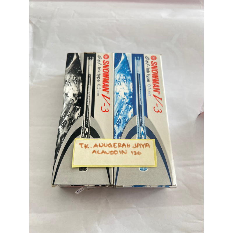 [12 ชิ้น / 1 DOZEN ] SNOWMAN V3 PULPEN 0.5 MM, SNOWMAN V-3 LIQUID ...