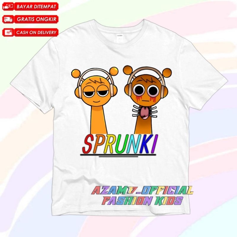 เสื้อยืดเด็ก Sprunki Incredibox Character Orange Oren ชื่อฟรี / เสื้อ ...