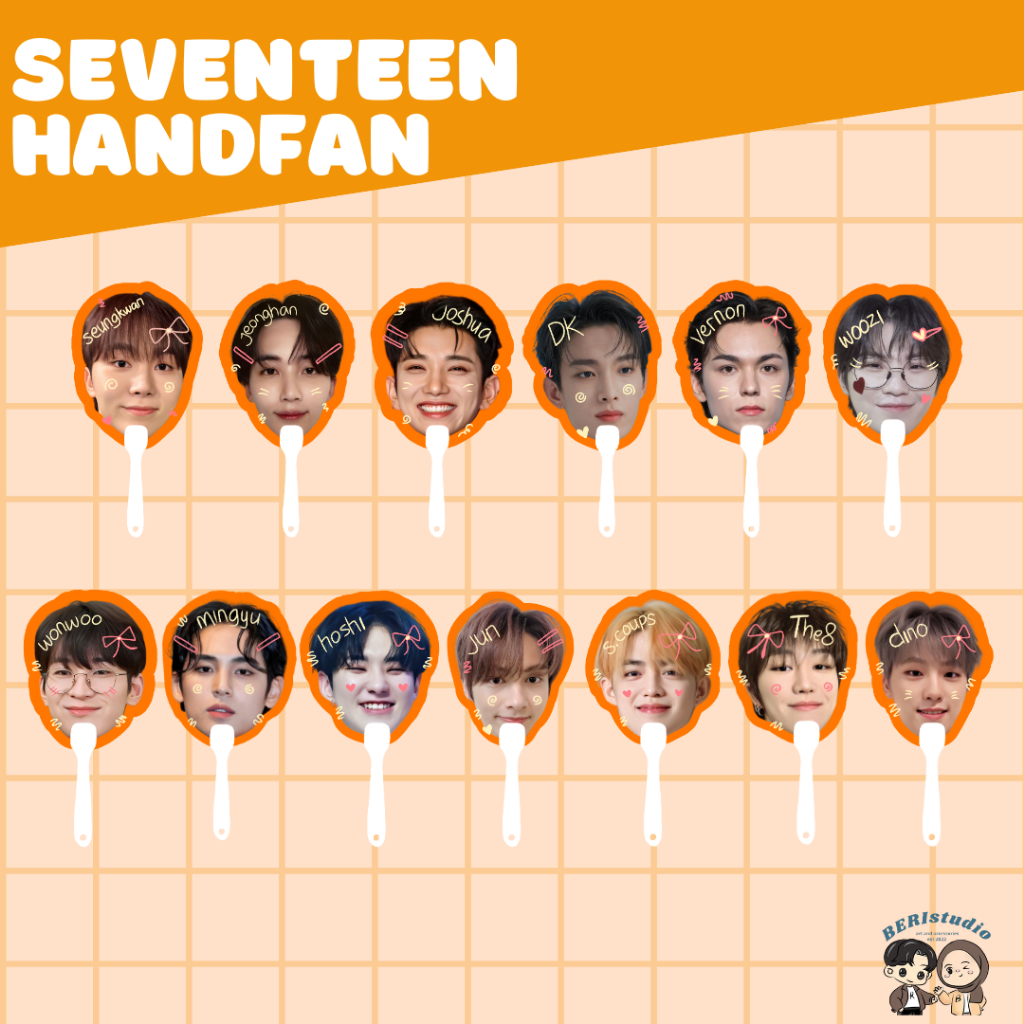 Seventeen HANDFAN KPOP HAND FAN โดย BERIstudio | Shopee Thailand