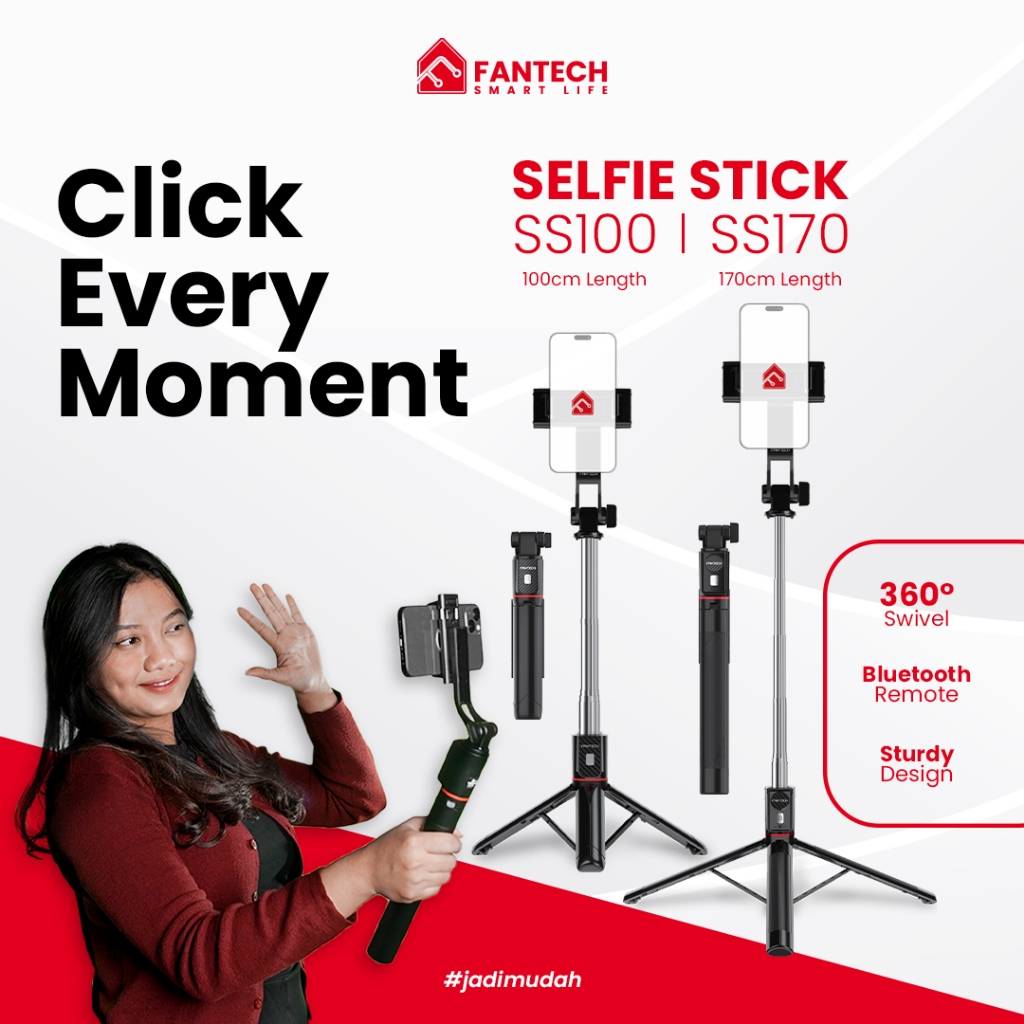 ขาตั้งกล้องเซลฟี่ Fantech พร้อมรีโมท- SS100/SS170 | Shopee Thailand