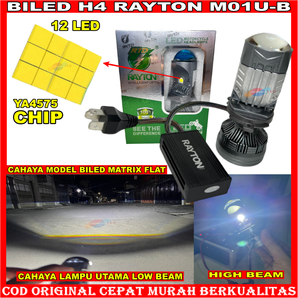 Rayton - ต้นฉบับ MINI LED PROJECTOR H4 M01U RTD RAYTON BLUELENSE รถรถจักรยานยนต์ HEADLAMP BILED ...