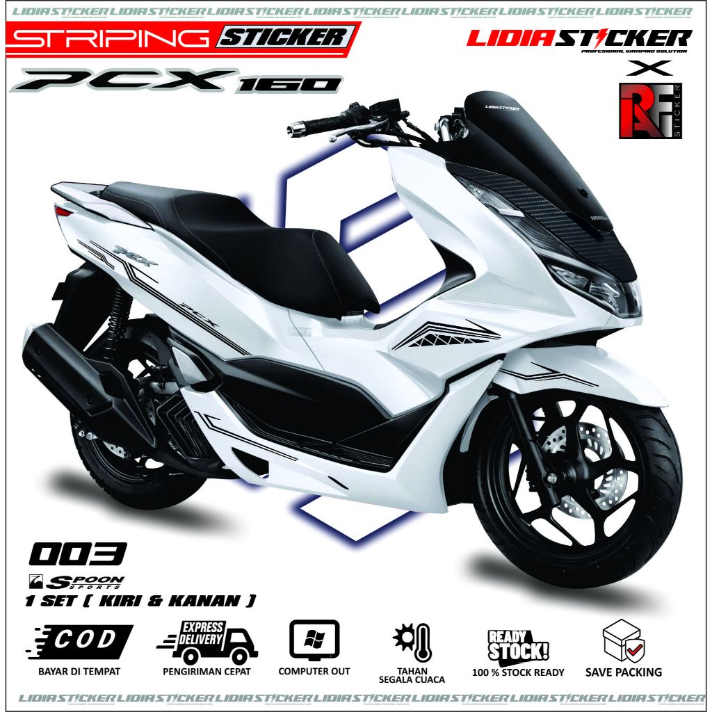 V003 PCX 160 MINIMALIST VARIATION STICKER CUTTING STICKER ใหม่ FASION ...