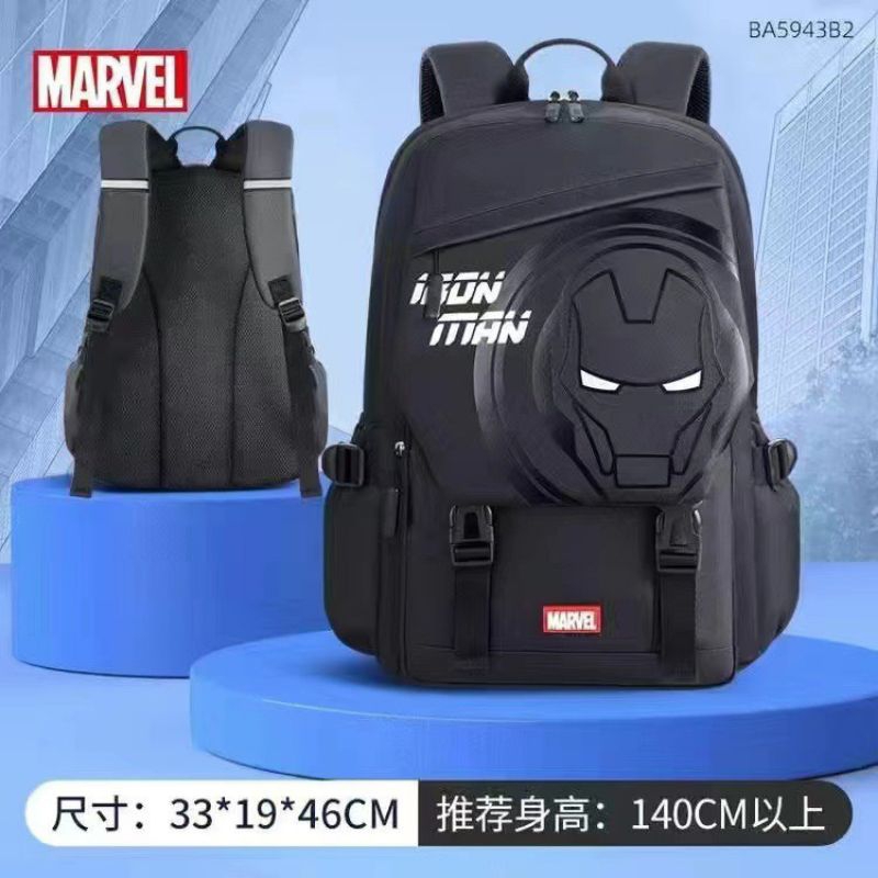 Merah Ayasha Marvel กระเป๋านักเรียนอนุบาลชั้นประถมศึกษา Spiderman ...