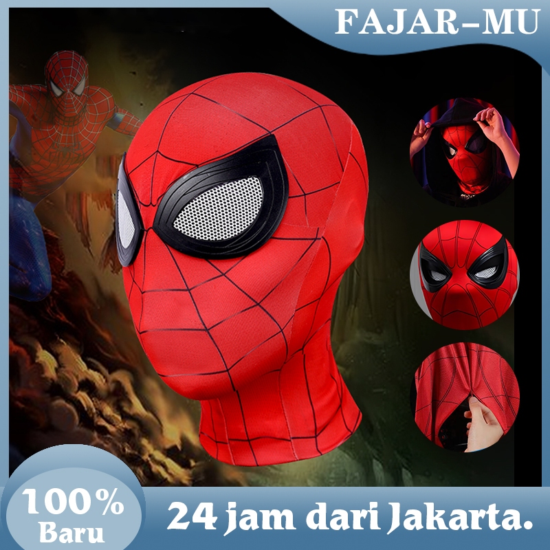 MATA Spiderman Mask Moving Eyes Spiderman Chin Control Mask Superhero ...
