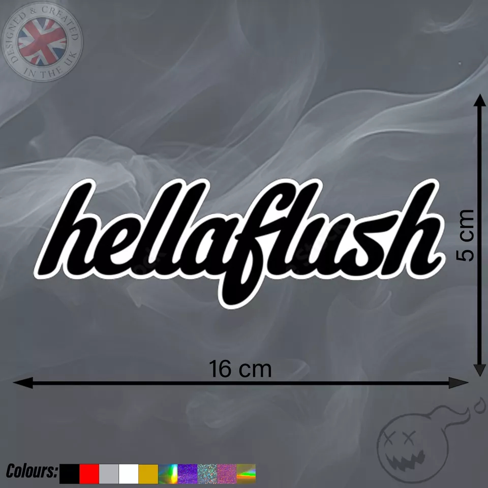 Jdm Hand HELLAFLUSH สติ๊กเกอร์ติดกระจกรถยนต์ด้านหน้าและด้านหลัง (มีลูกค้าและขอ) ใช้ได้กับทุกรุ่น ...