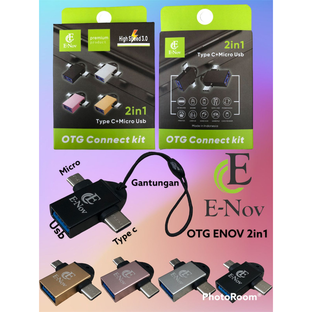 Otg พรีเมี่ยม 2in1 multi/OTG มัลติฟังก์ชั่น 2in1/OTG ชุดเชื่อมต่อ E-nov ...