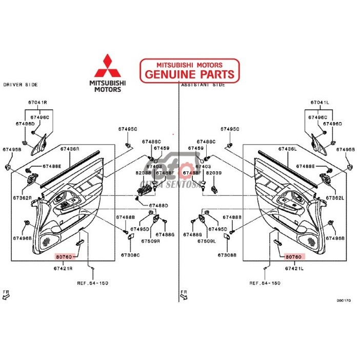 ใหม่ PAJERO 8411A005 ไฟประตูหน้า | Shopee Thailand