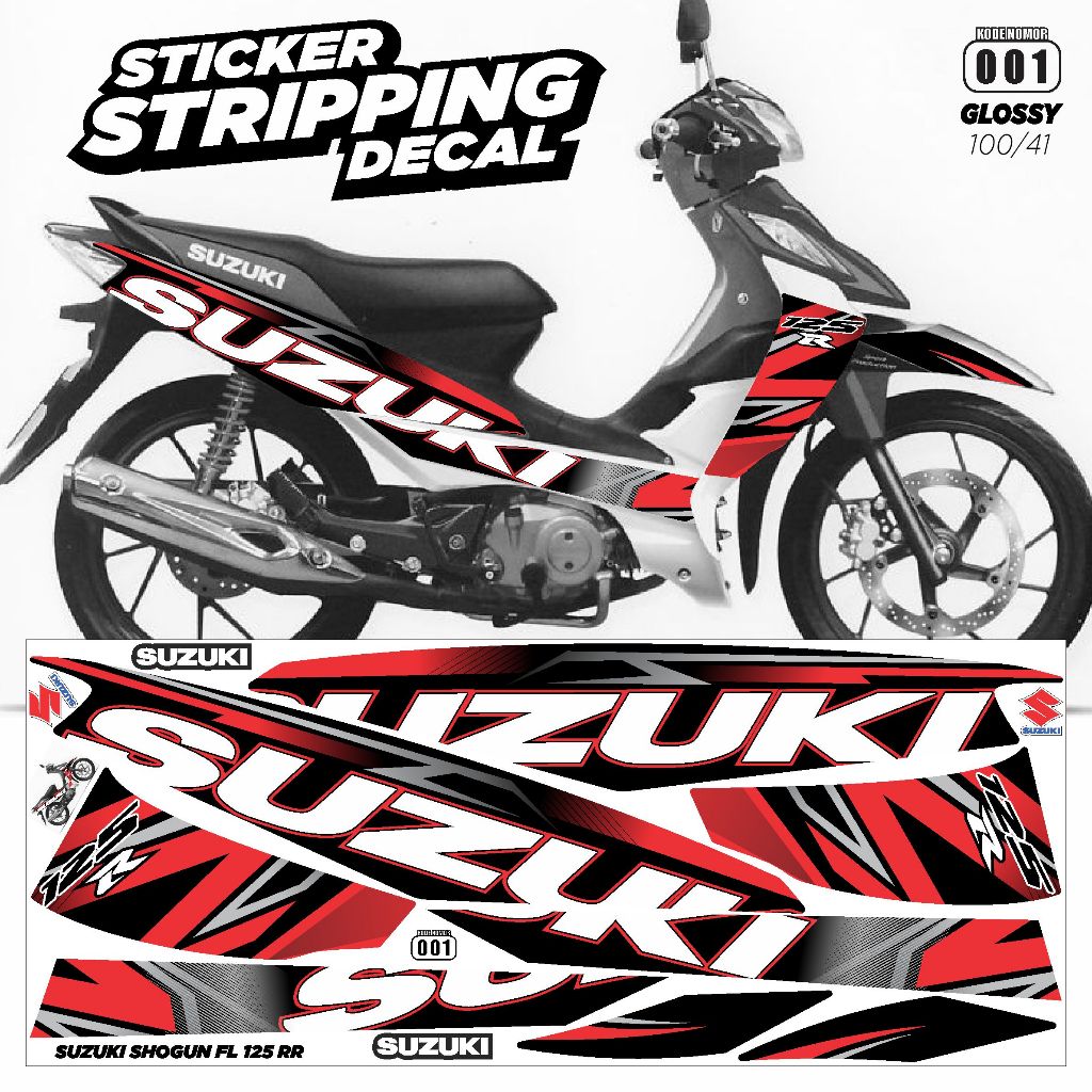 Suzuki shogun fl striping shogun facelift สติ๊กเกอร์มอเตอร์ไซค์ ...