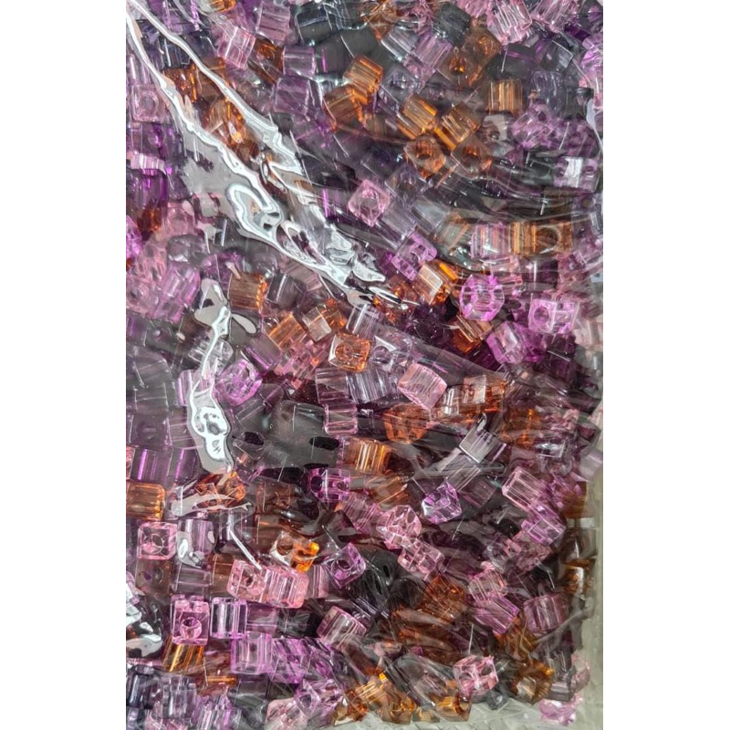 CUBE MIX ลูกปัดสี 7 x 7 มม. พร้อมรูทะลุใหญ่ | Shopee Thailand