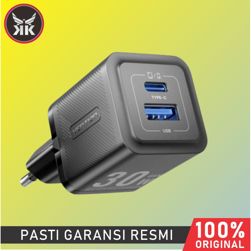 VENTION 30W ADAPTER CHARGER HEAD PD DUALPORT USB TYPE-C และ TYPE A FAST ...