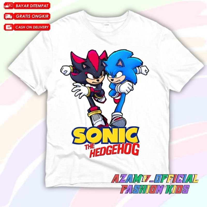 เสื้อยืดเด็ก SONIC VS SHADOW SONIC THE HEDGEHOG CHILDRENS CLOTHES ฟรี ...