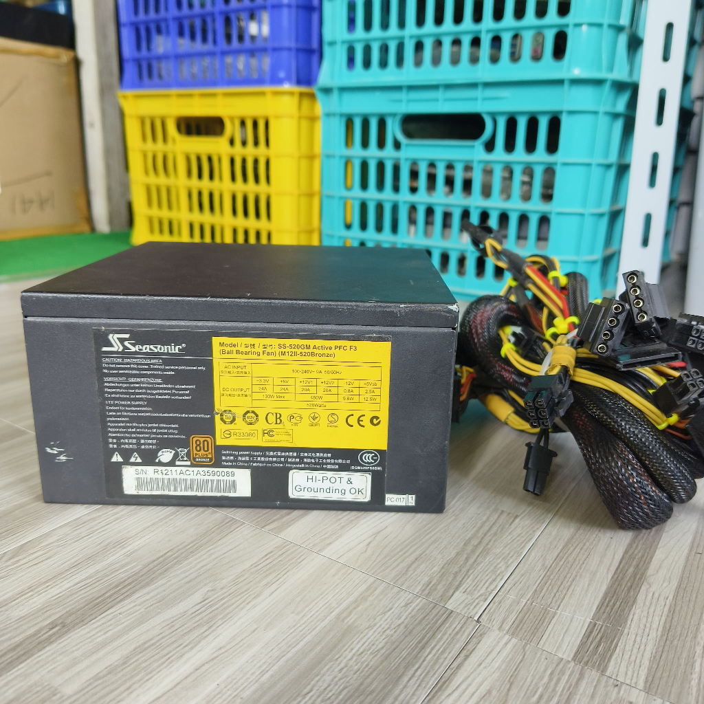Psu GAMING SEASONIC 520W 80+ BRONZE MODULAR V2 พาวเวอร์ซัพพลาย | Shopee ...
