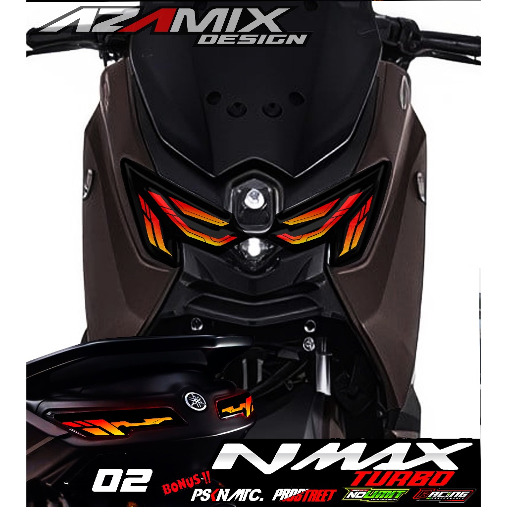 รหัส 02 NMAX TURBO/NEO LIGHT MOTORCYCLE VARIATION STICKER - NMAX TURBO ...