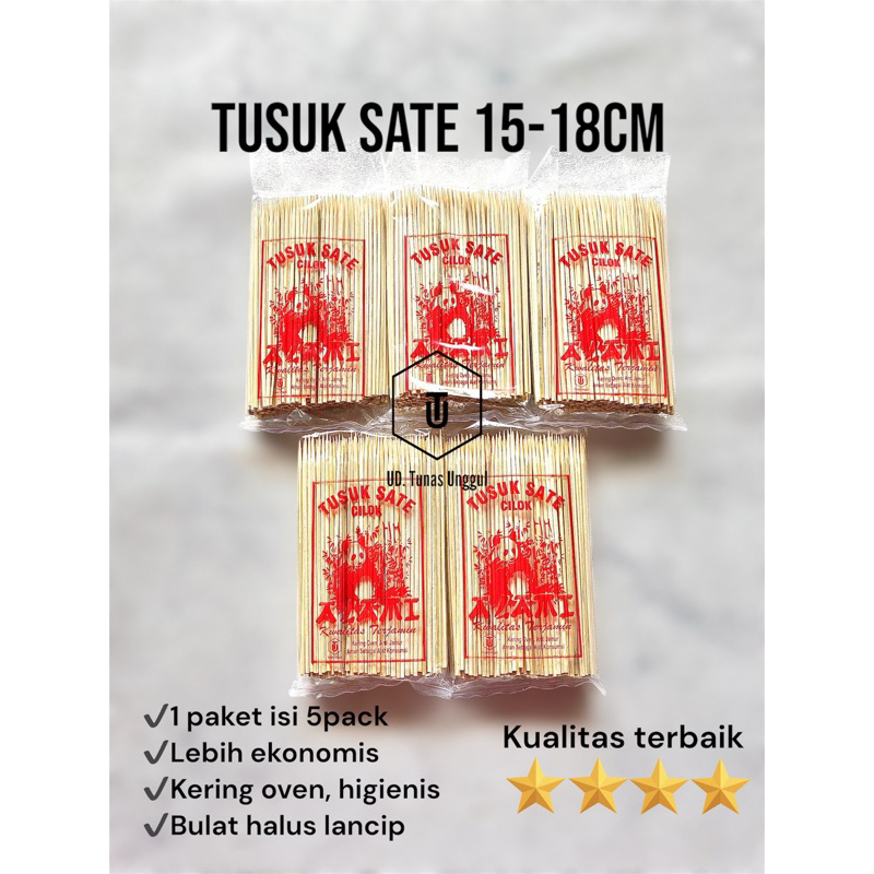 5 แพ็ค 15 ซม. CILOK SATE STICKS 180gr/เจาะ satay / cilok basreng ...
