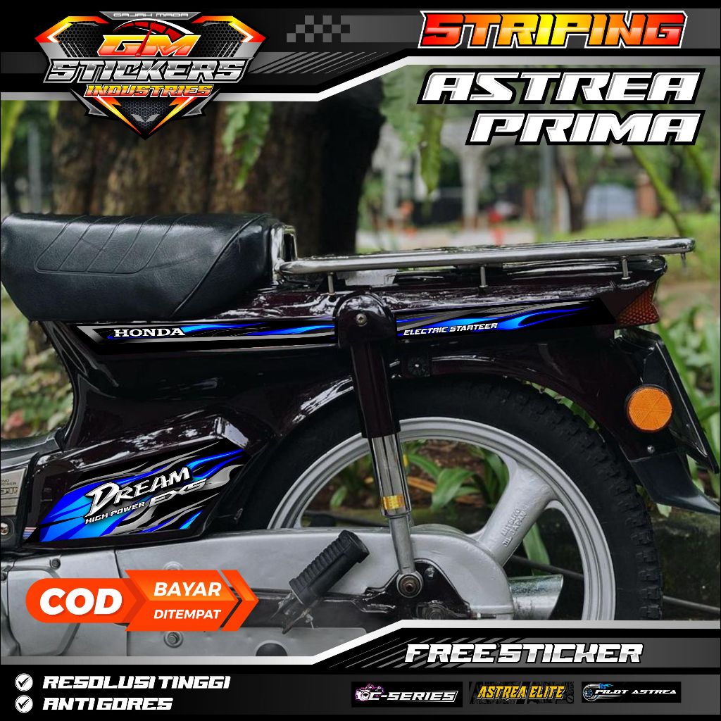 HONDA ASTREA PRIMA STAR API FIRE FLAME DREAM EX5 THAILAND K22 ...