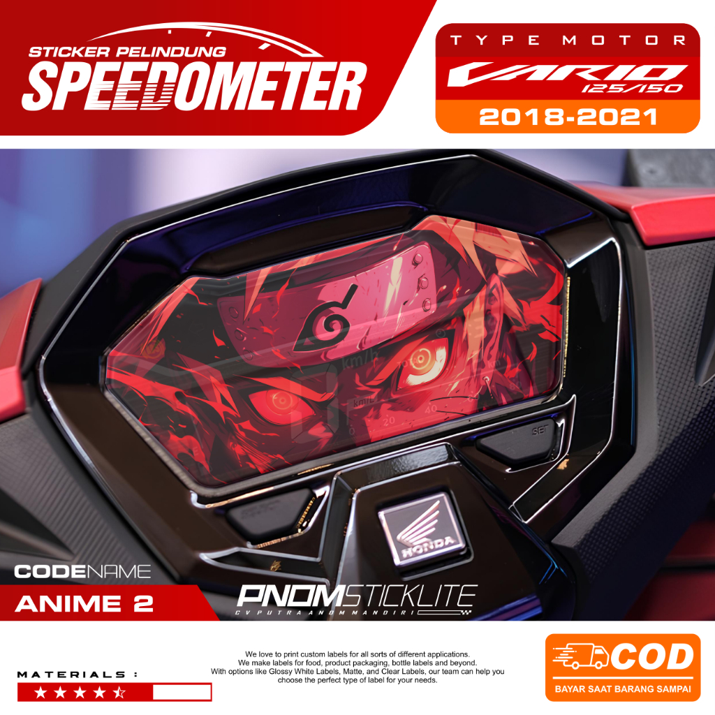 Antigores SPEEDOMETER สติ๊กเกอร์ VARIO ใหม่ 125 150 160 ANIME MOTIF ...
