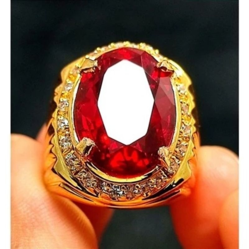 Merah สยามตัดอัญมณีสีแดง AKIK RING STONE CHATAM SILVER BANGKOK RING 926 ...
