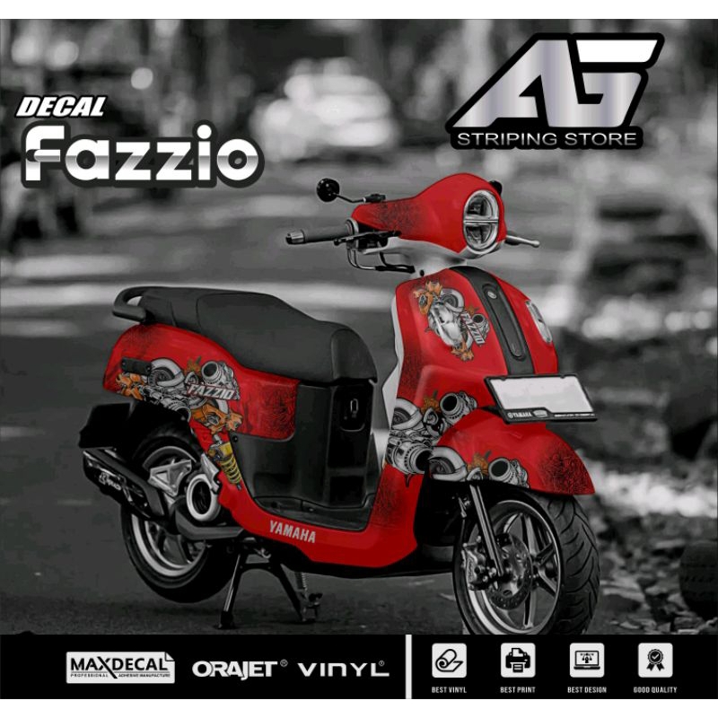 Yamaha fazzio full body decal - yamaha fazzio decal with simple ...