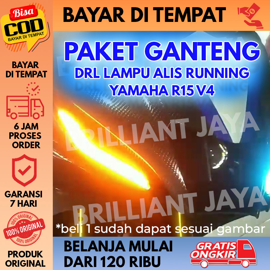 Full HANDLING PACKAGE SET YAMAHA R15 V4 RUNNING EYEBROW DRL LIGHTS ...