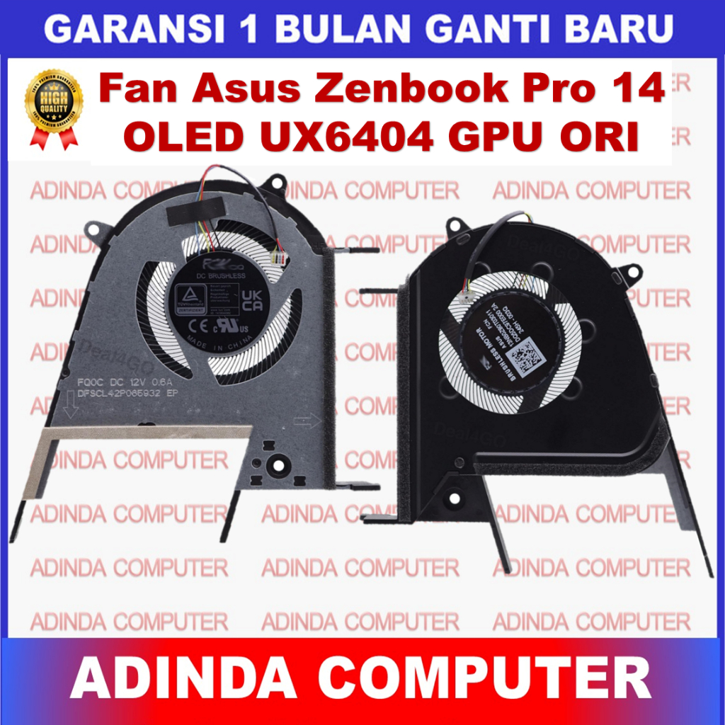Asus Zenbook Pro 14 Pro14 พัดลม OLED UX6404 UX604V UX6404VI-DS96T UX6404V-DS94T FQ0B FQ0C GPU ...