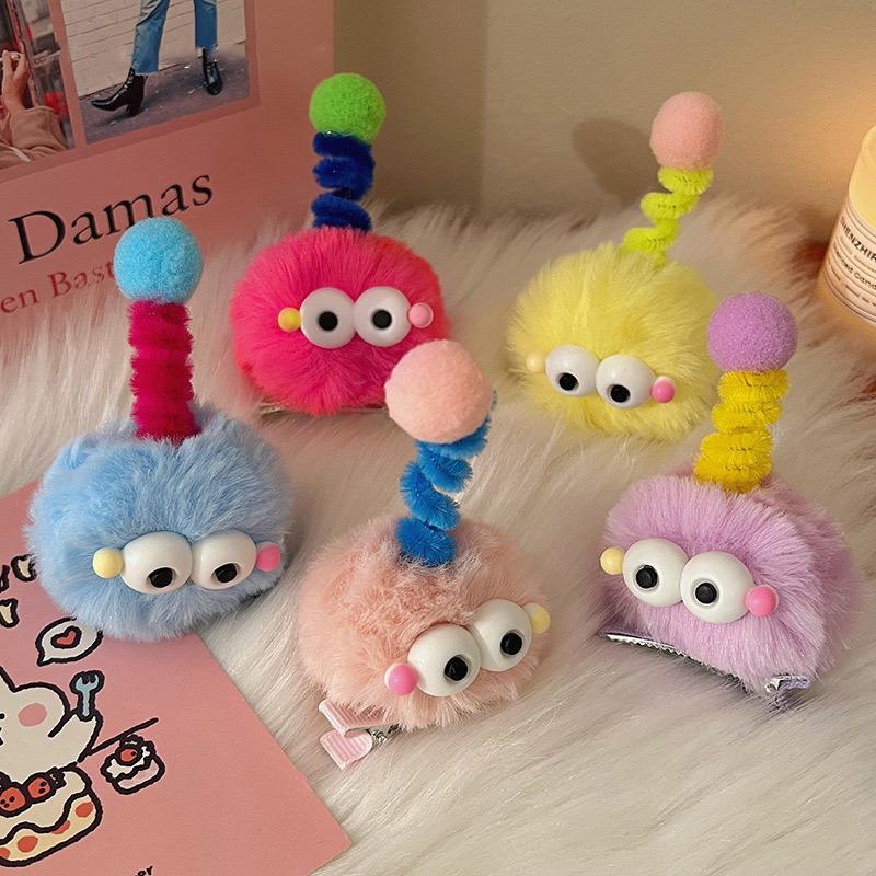 Antenna Doll กิ๊บติดผม Pompom / กิ๊บติดผมขนนุ่ม | Shopee Thailand