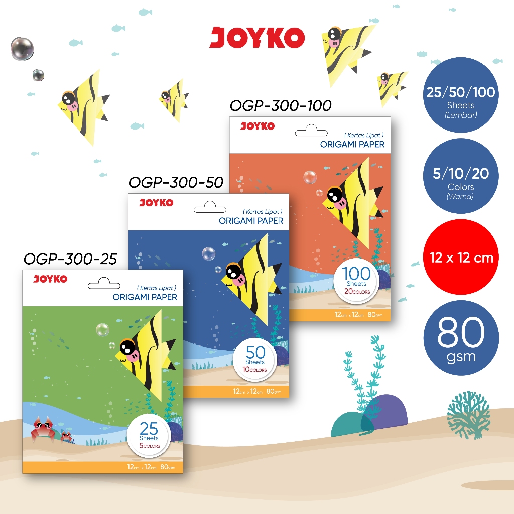 Origami Paper Joyko OGP-300 Art กระดาษพับ 12 x 12 ซม | Shopee Thailand
