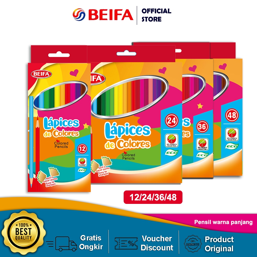 ดินสอสี Beifa ดินสอสีคุณภาพที่เหนือกว่า ด้ามจับหกเหลี่ยม MK1 | Shopee ...