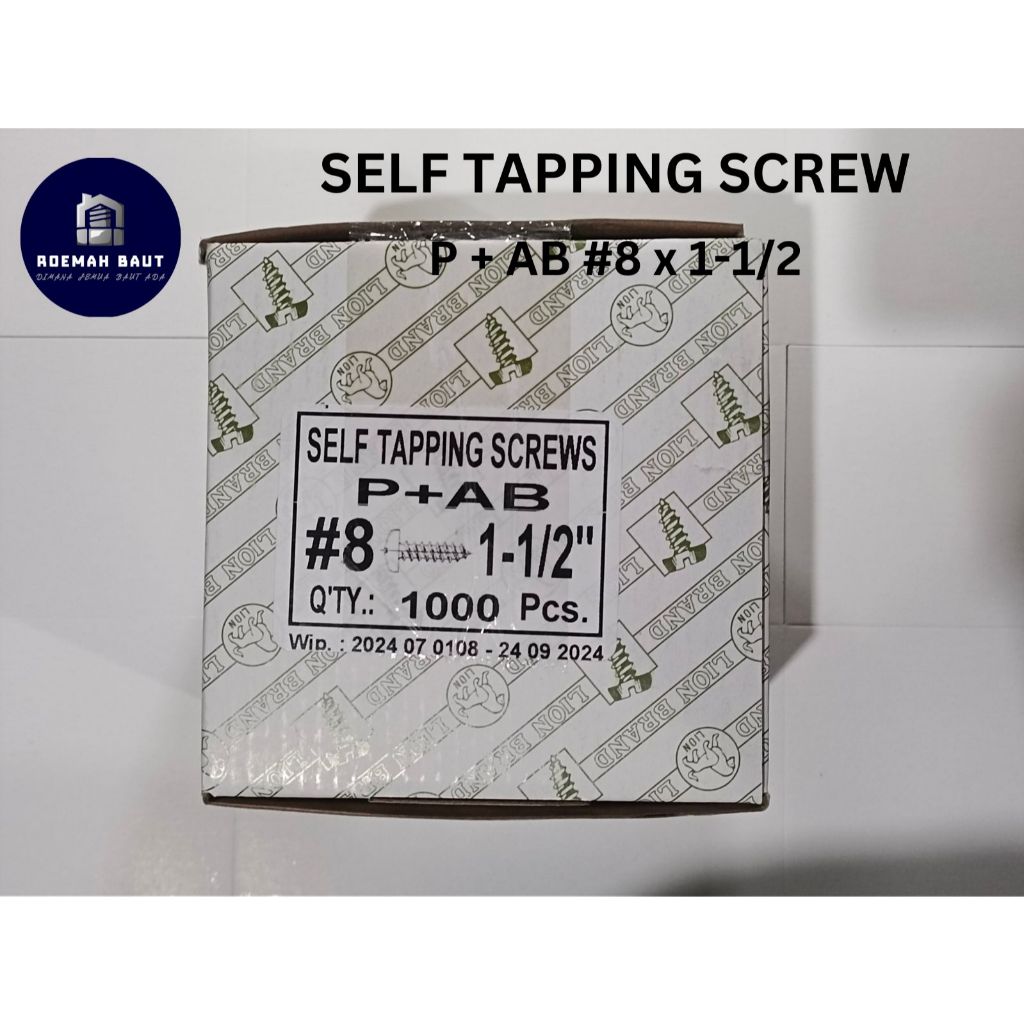 สกรูเกลียวปล่อยหัว Moonlion 8 x 1-1/2 (P+AB) - ราคากล่อง | Shopee Thailand