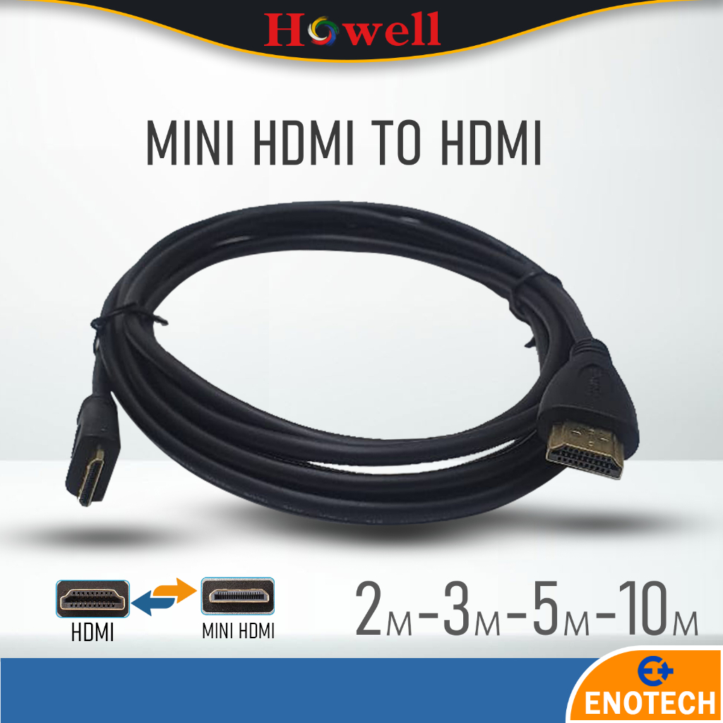 Howell Mini HDMI to HDMI Cable Version 1.4 PVC 2M 3M 5M 10M | Shopee ...