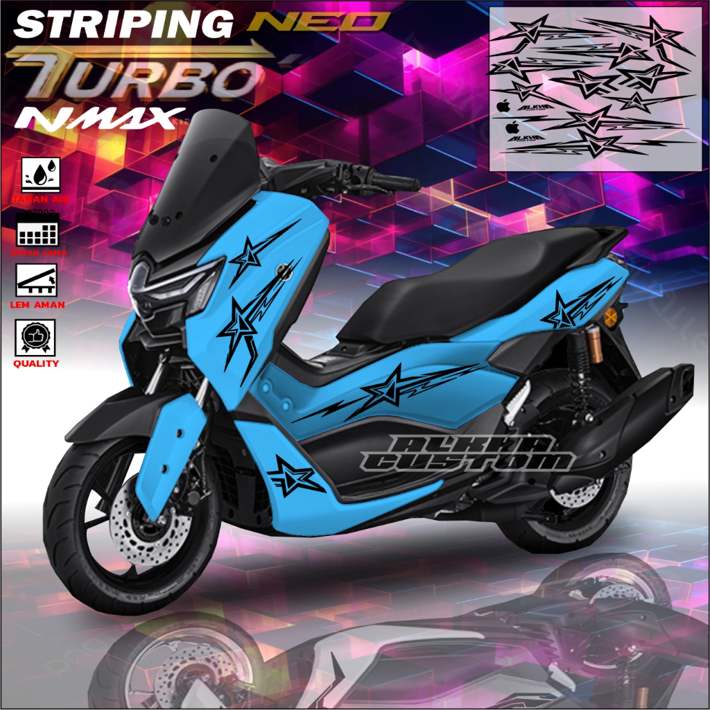 Striping NMAX NEO TURBO CUTING สติ๊กเกอร์ Star Concept สามารถเพิ่ม COOL ...