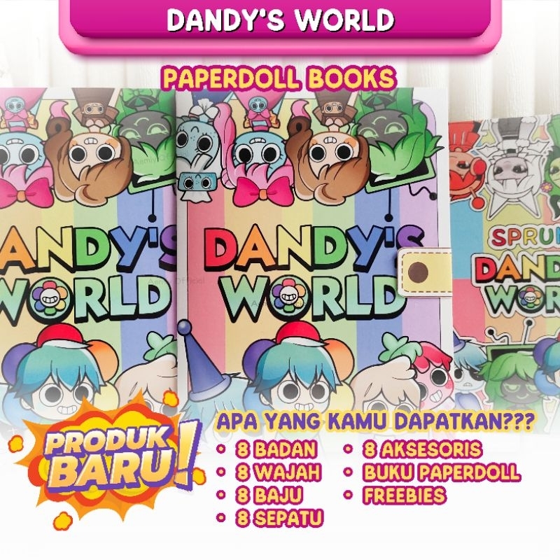 SPRUNKI DANDYS WORLD PAPERDOLL BOOKS ของเล่นกระดาษ | Shopee Thailand