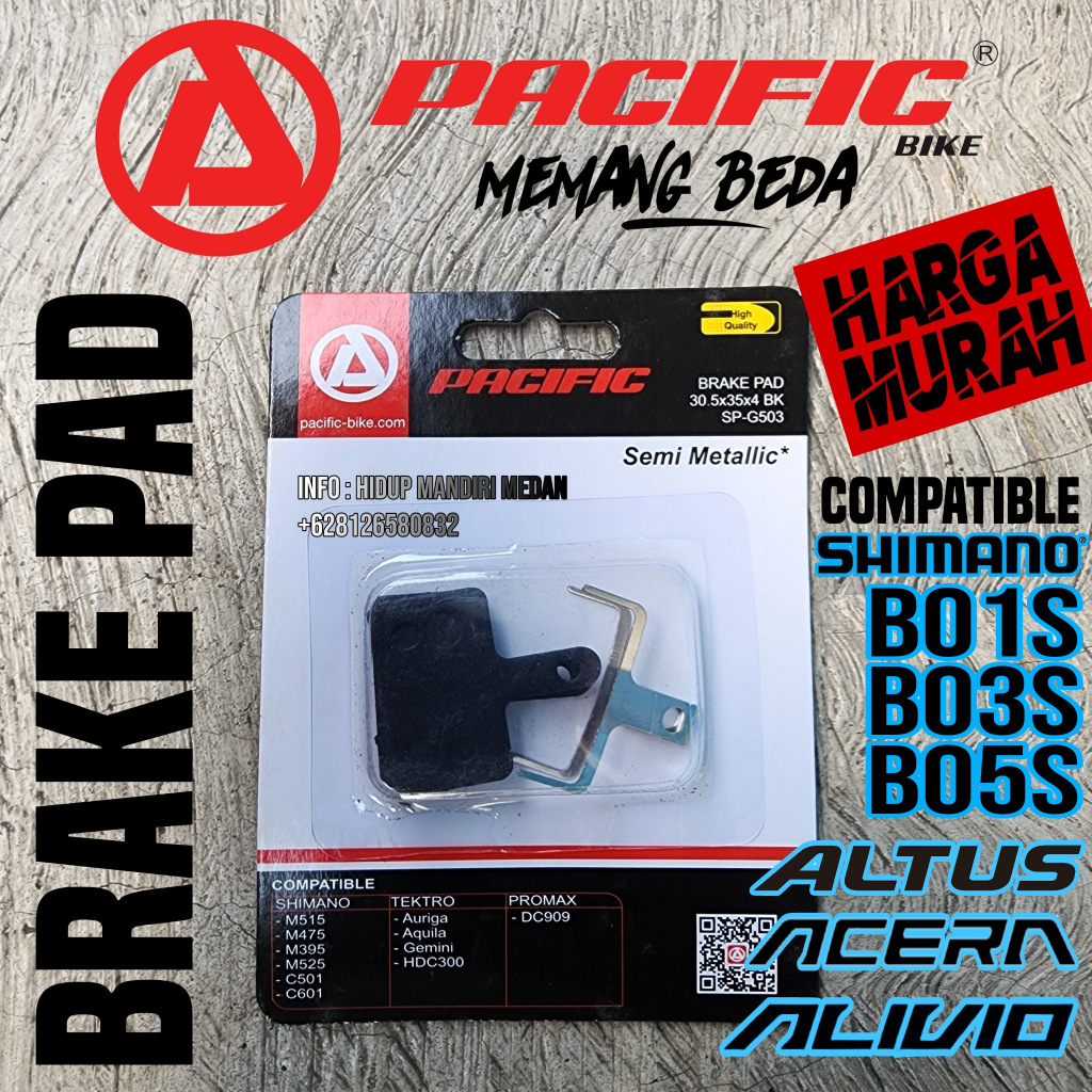 ผ้าเบรคจักรยาน Pacific G503 ใช้งานร่วมกับ Shimano B01S B03S B05S ผ้า ...