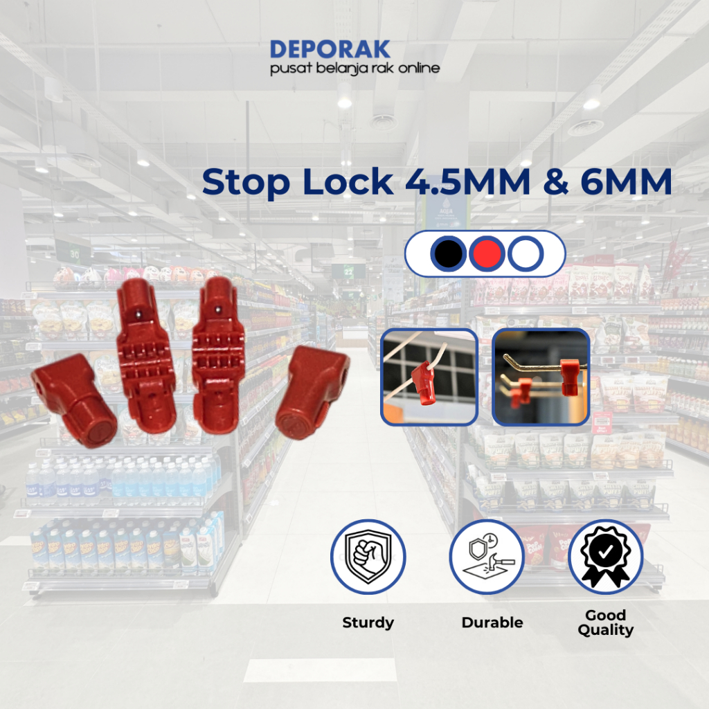 50 ชิ้น Stoplock RAM 4,5 มม./จอแสดงผลรักษาความปลอดภัย/หยุดล็อคป้องกันเอียง/หยุดล็อคเดี่ยวRAM 4.5 ...