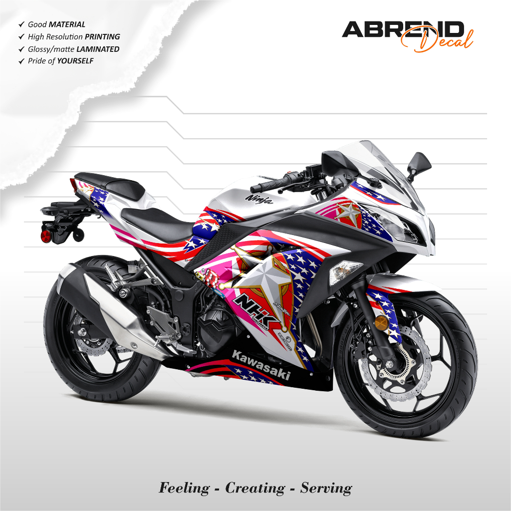 Striping SEMI FULL NINJA 250 FI LIVERY NHK R1 ELITE GP EDITION ALONSO ...