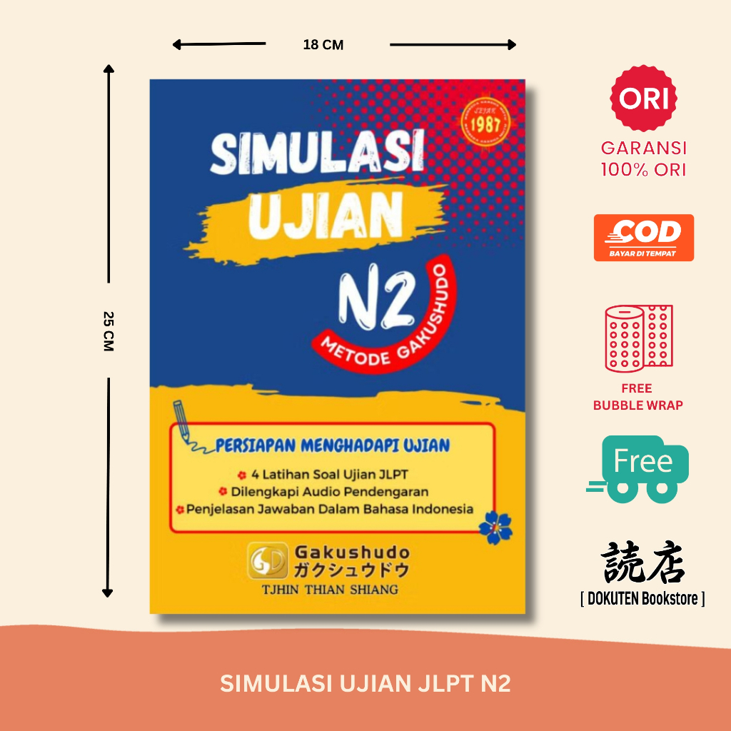 Jlpt N2 Gakushudo การจําลองการทดสอบภาษาญี่ปุ่น - ต้นฉบับ (REVISION 2025 ...