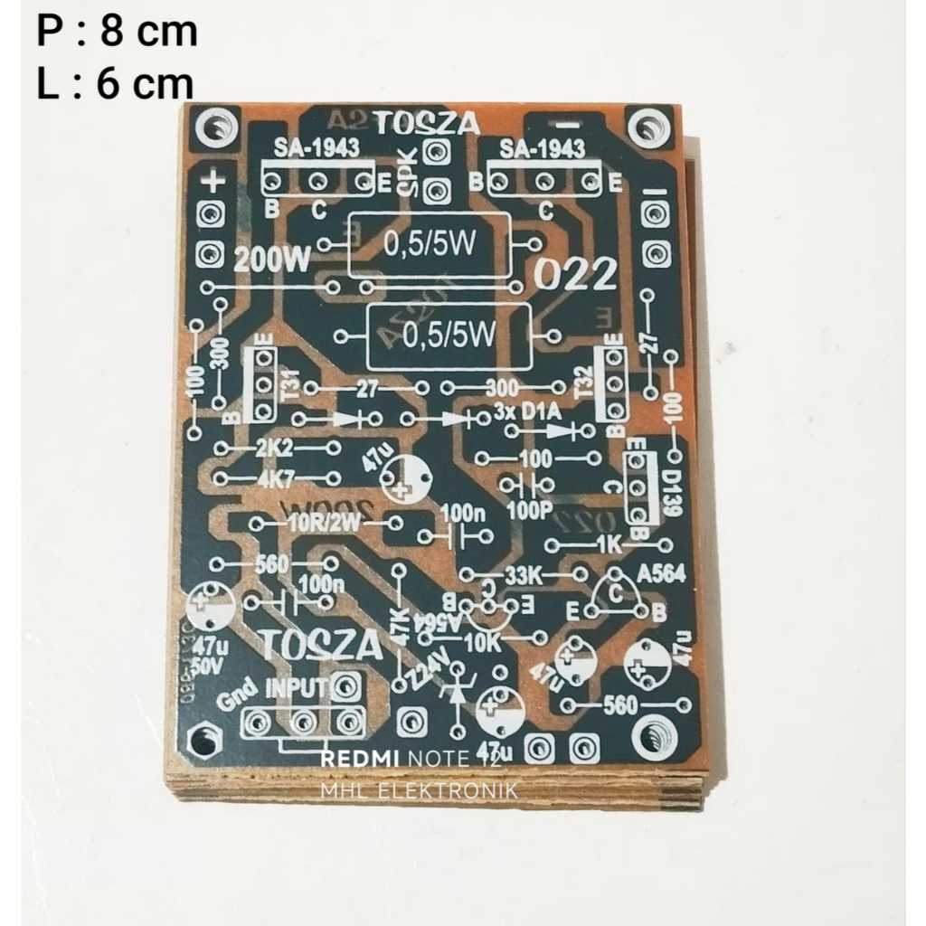 Pcb DRIVER TOA TOSZA DOUBLE PNP 200W TYPE 022 PRO SERIES | Shopee Thailand